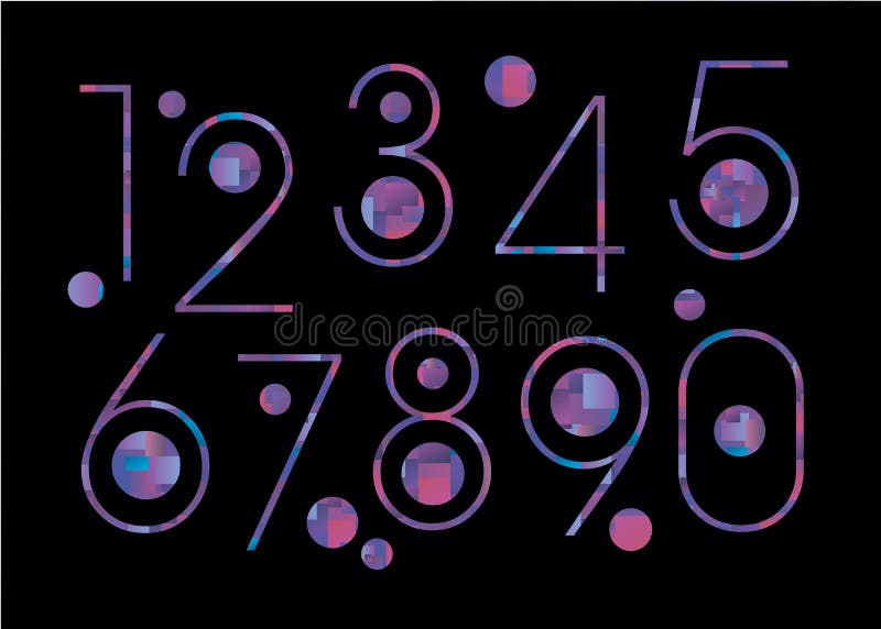 Number Vector Design Symbol Numeral School Stock Vector - Illustration ...