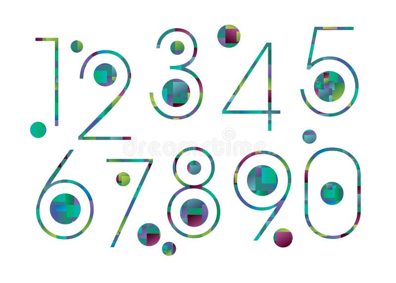 Number Vector Design Symbol Numeral School Stock Vector - Illustration ...