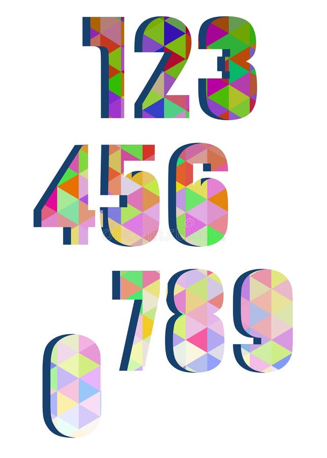 Number Vector Design Symbol Numeral School Stock Vector - Illustration ...