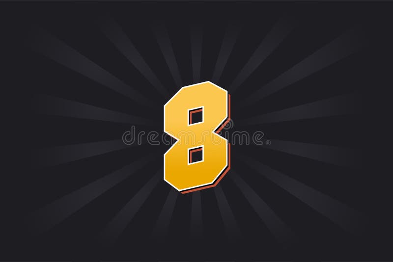 Number 68 Vector Font Alphabet. Yellow 68 Number with Black Background ... Number 68 Vector Font Alphabet. Yellow 68 Number with Black Background ...