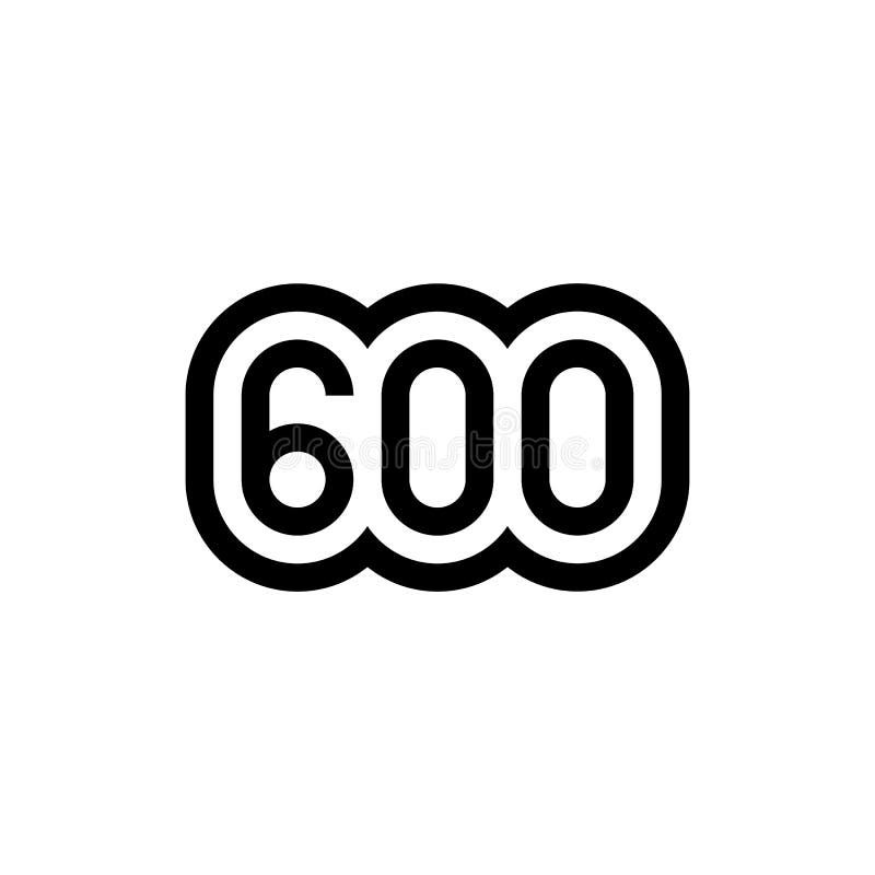 Number 600 Vector Icon Design Stock Vector - Illustration of graphic ...