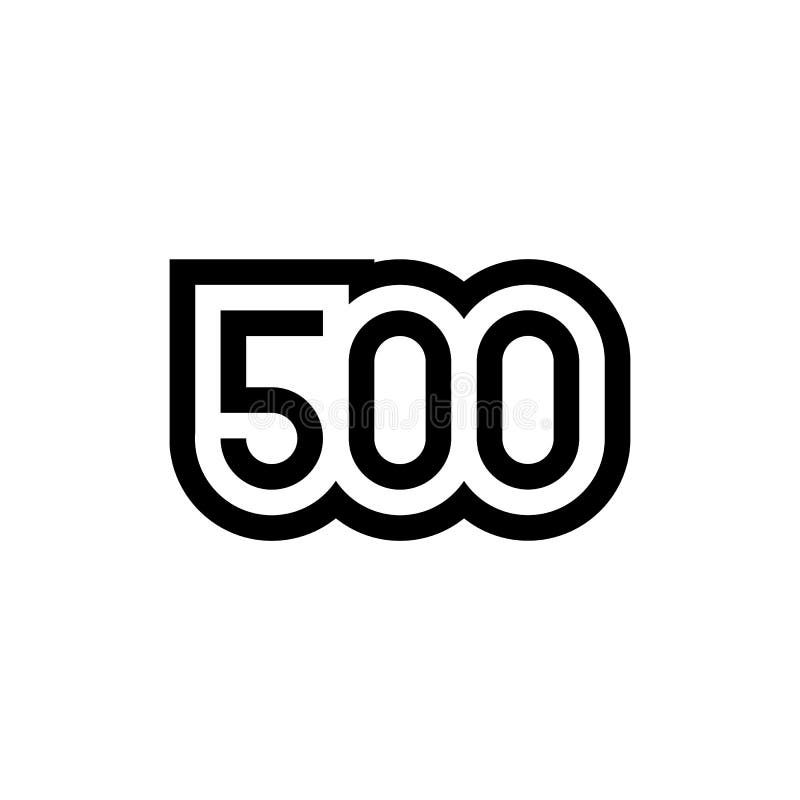 Number 500 Vector Icon Design Stock Vector - Illustration of 500th ...