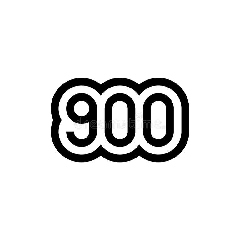 Number 900 Vector Icon Design Stock Vector - Illustration of flat ...
