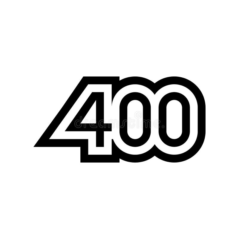 Number 400 Vector Icon Design Stock Vector - Illustration of design ...