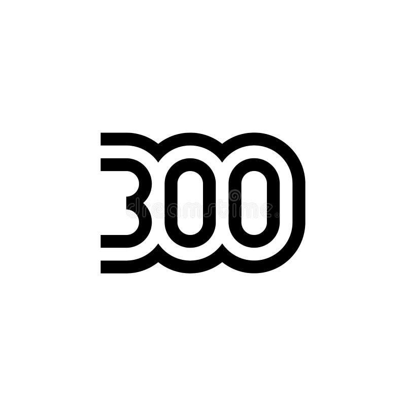 Number 300 Vector Icon Design Stock Vector - Illustration of ...