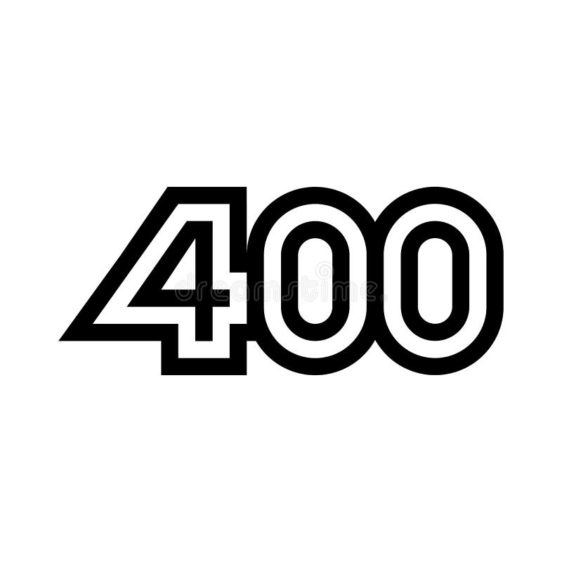 Number 400 Vector Icon Design Stock Vector - Illustration of icon, logo ...