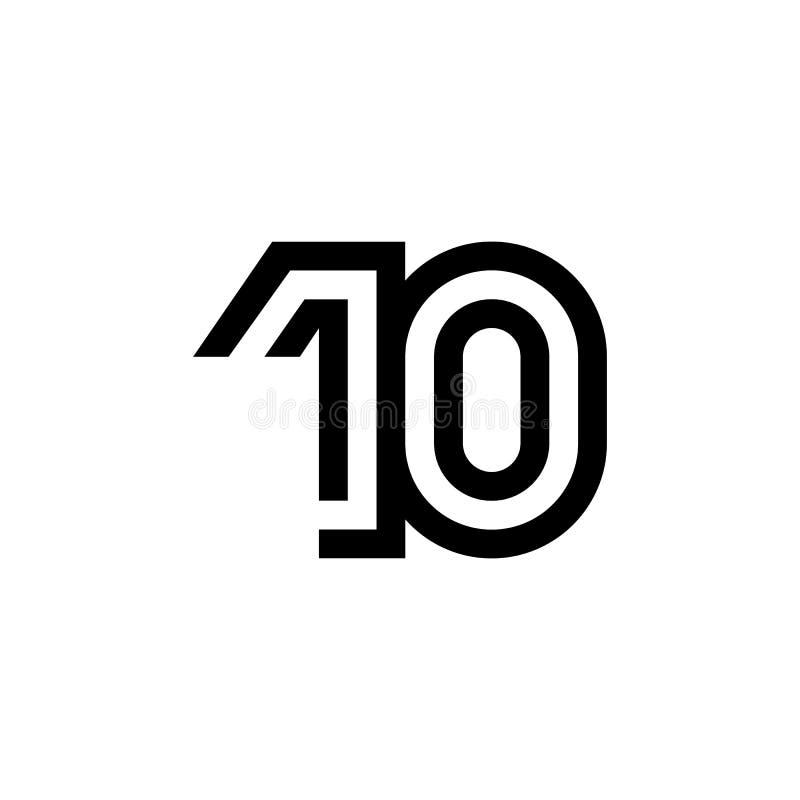 Number 10 Vector Icon Design Stock Vector - Illustration of 10th, card ...