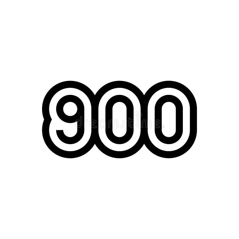 900th Anniversary Vector Icon. Birthday Logo Template. Greeting Card ...