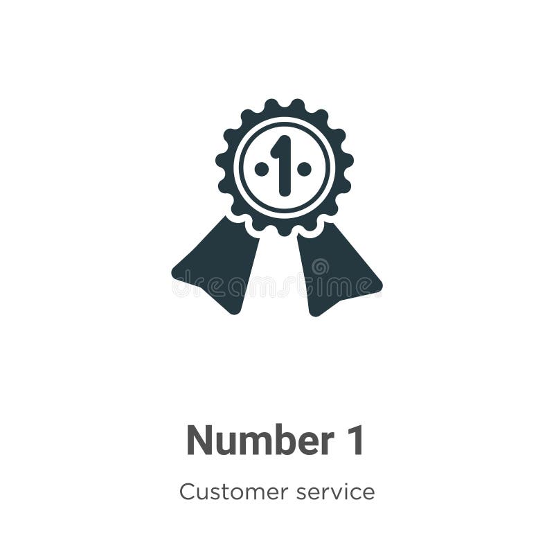 Number 1 Vector Icon on White Background. Flat Vector Number 1 Icon ...