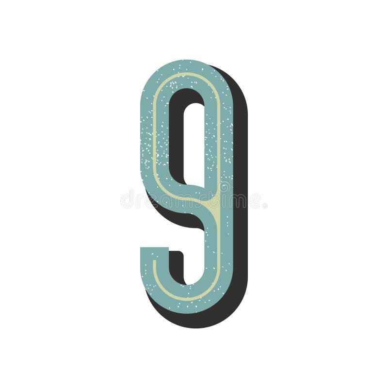 Number 9. Vector Illustration Decorative Design Stock Vector ...