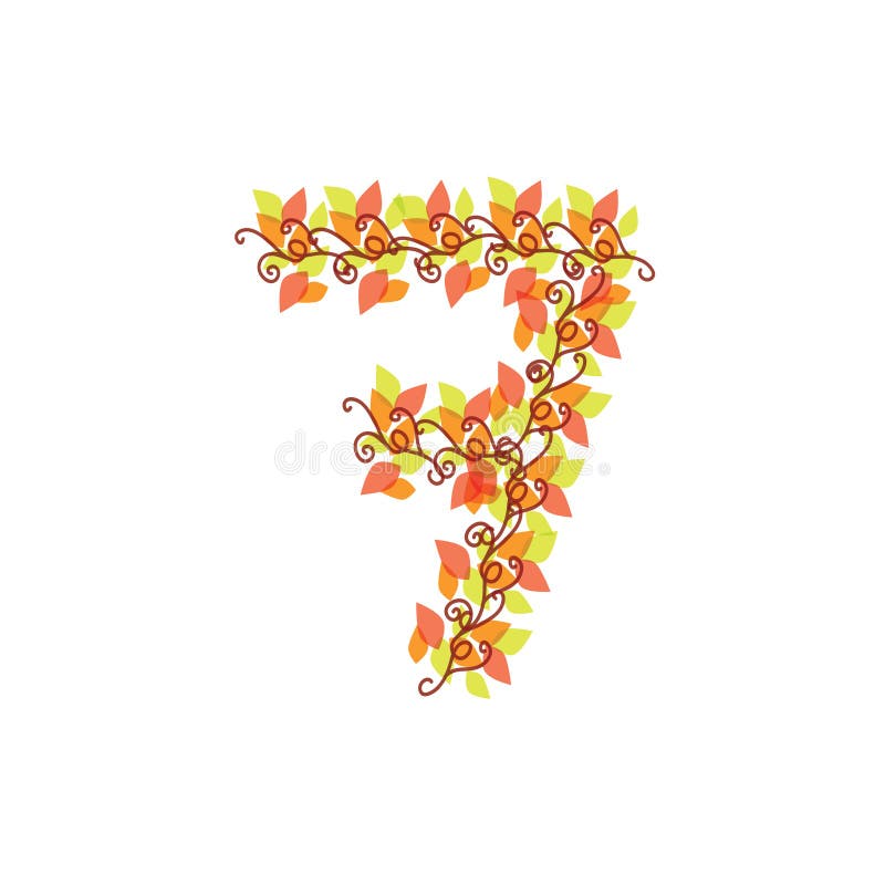 Number 7. Vector Illustration Decorative Design Stock Vector ...