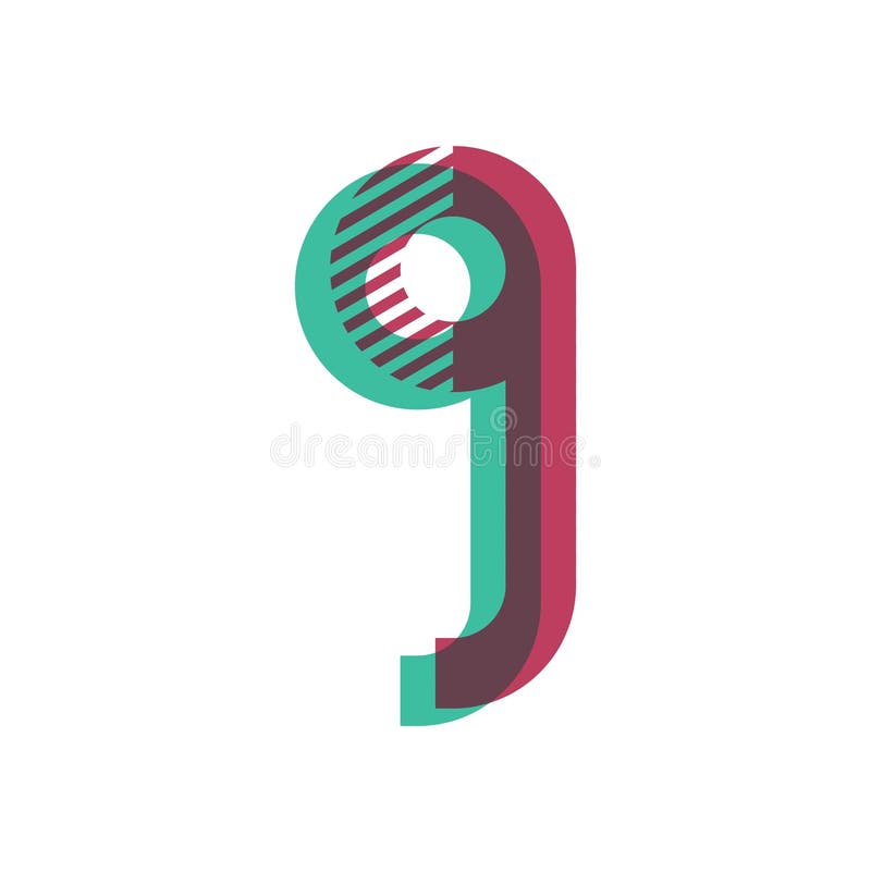 Number 9. Vector Illustration Decorative Design Stock Vector ...