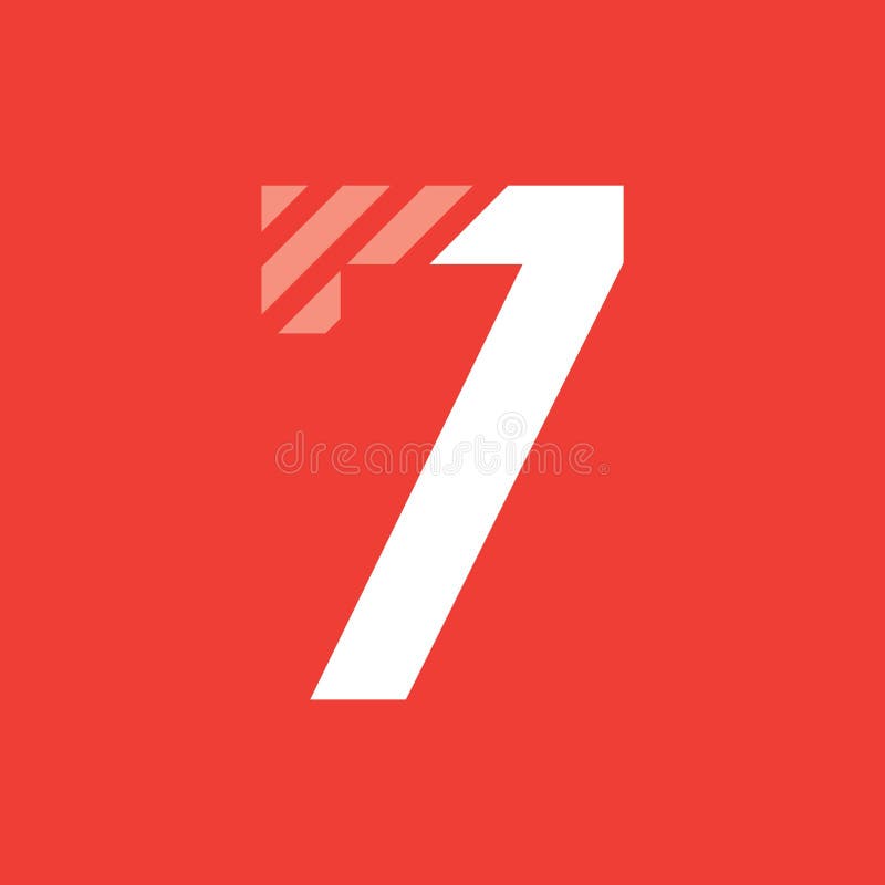 Number 7. Vector Illustration Decorative Design Stock Vector ...