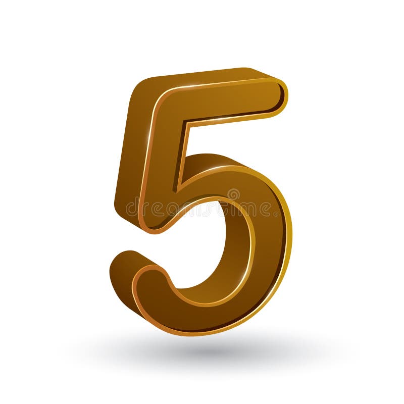 Number 5. Vector Illustration Decorative Design Stock Vector ...