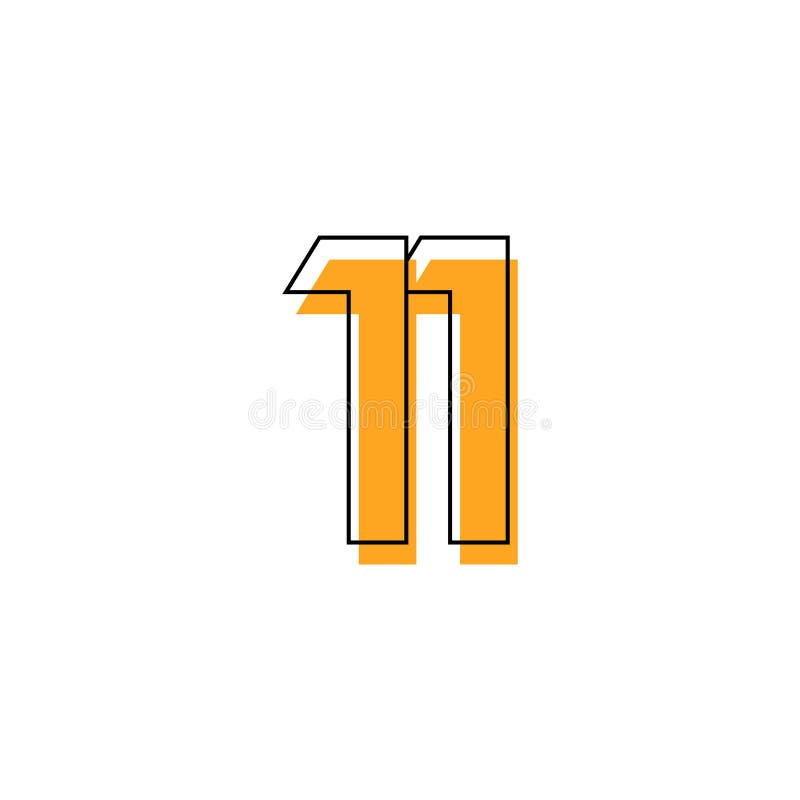 Number 11, Vector Design Element Stock Vector - Illustration of ...