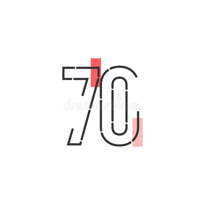 Number 70 Vector Template Design Illustration Design for Anniversary ...