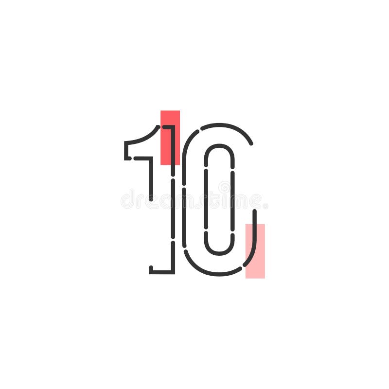 Number 10 Vector Template Design Illustration Design for Anniversary ...