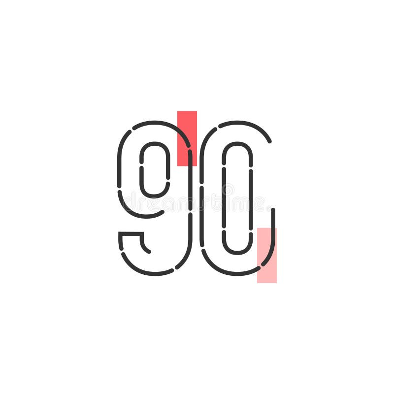 Number 90 Vector Template Design Illustration Design for Anniversary ...