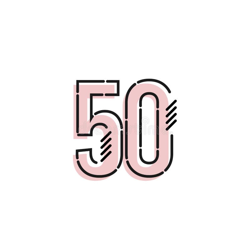 Number 50 Vector Template Design Illustration Design for Anniversary ...