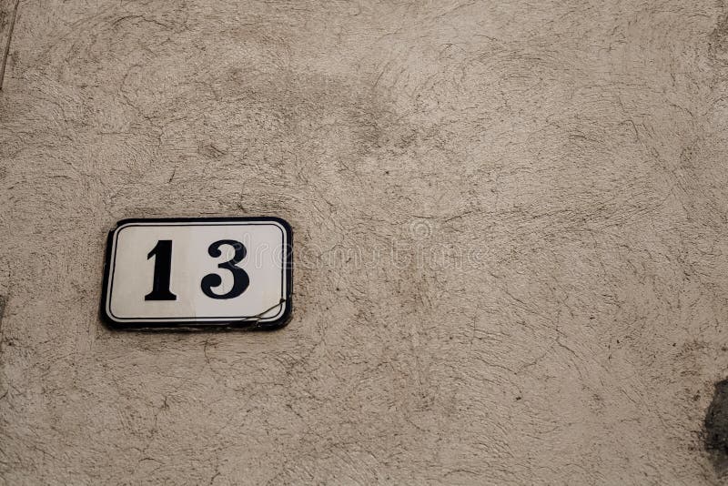 13 thirteen number street stock image. Image of figure - 124409327