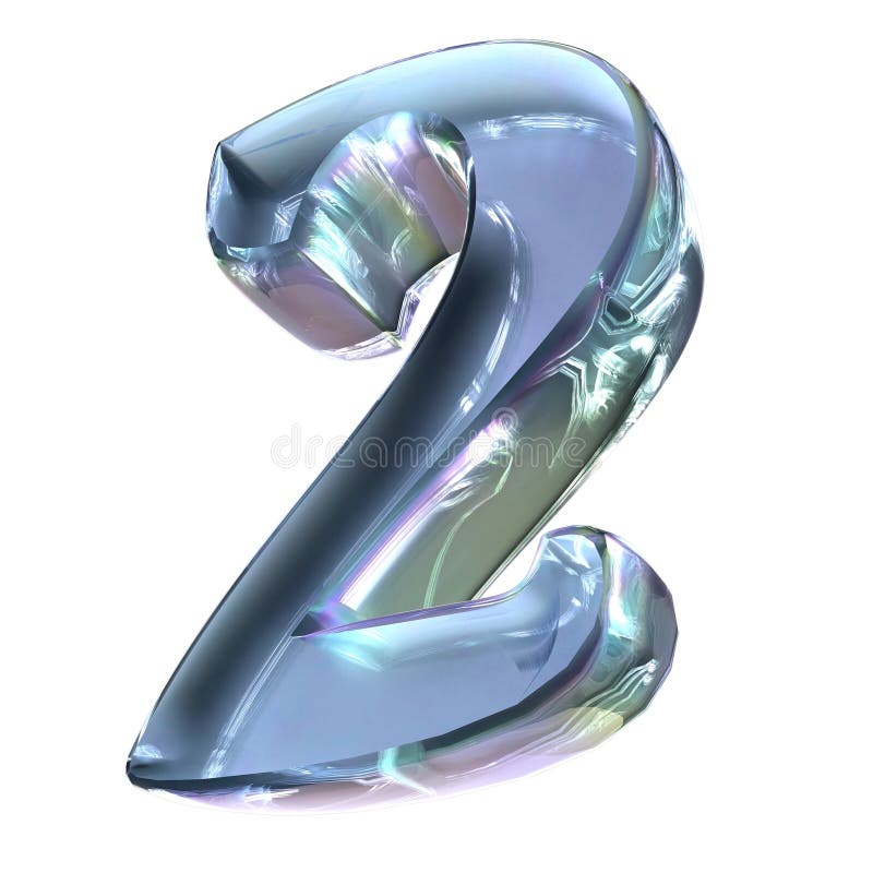 Number 2 Water, Ice, Crystal Objects Transparent Refreshing Isolated ...