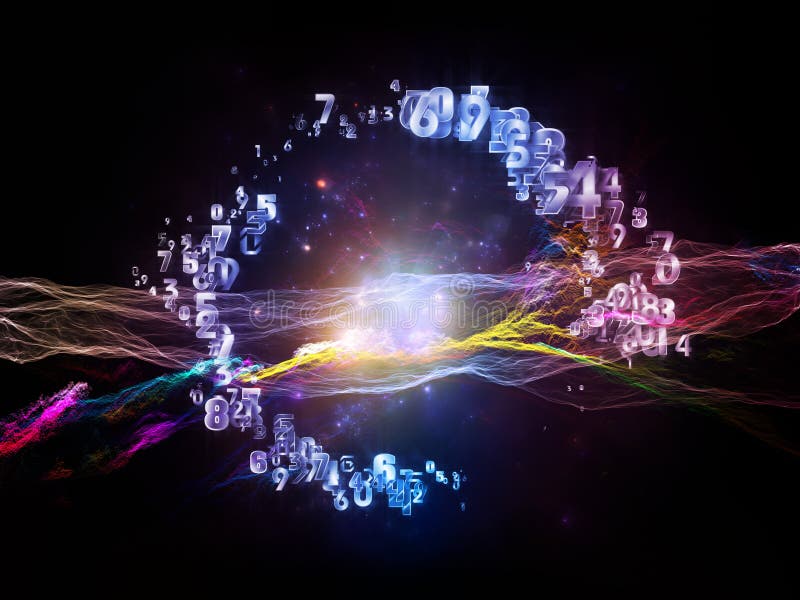 Number Wave stock illustration. Illustration of illuminate - 210409641