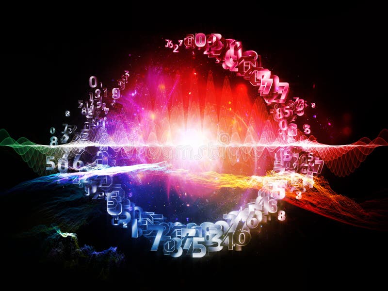 Number Wave stock illustration. Illustration of illuminate - 219384992