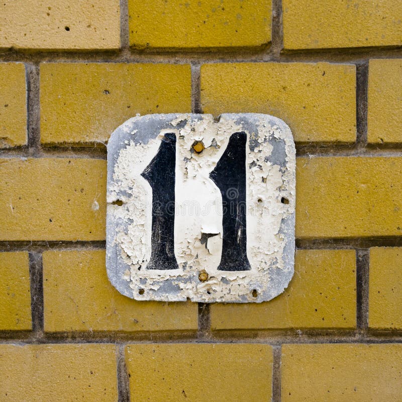 House number 11 stock photo. Image of placard, design - 258644682