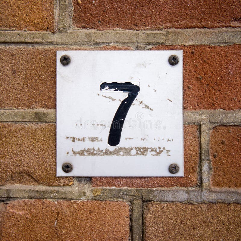 House number 7 stock photo. Image of numerals, digit - 258644628