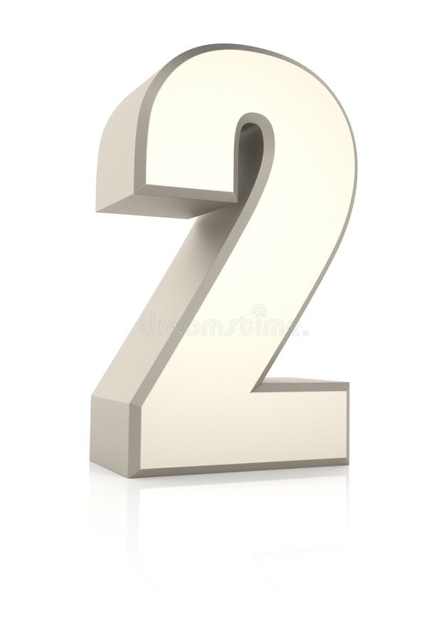 Number 2 on White Background Stock Illustration - Illustration of ...