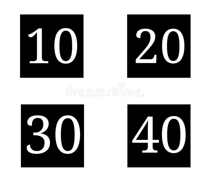 Number White Design Background Stock Illustration - Illustration of ...