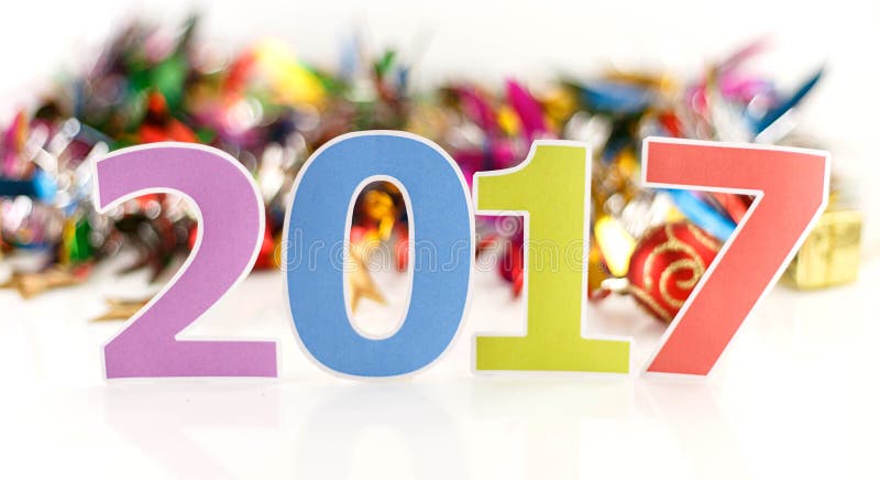 Number 2017 on white stock image. Image of paper, notepad - 78235619