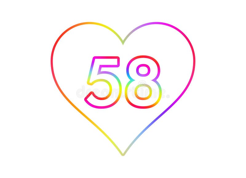 58 Number Outline Stock Illustrations – 15 58 Number Outline Stock ...