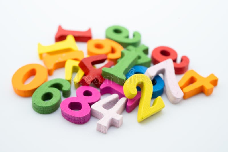 Number Wood Block Cubes for Learning Mathematic, Education Math Stock ...