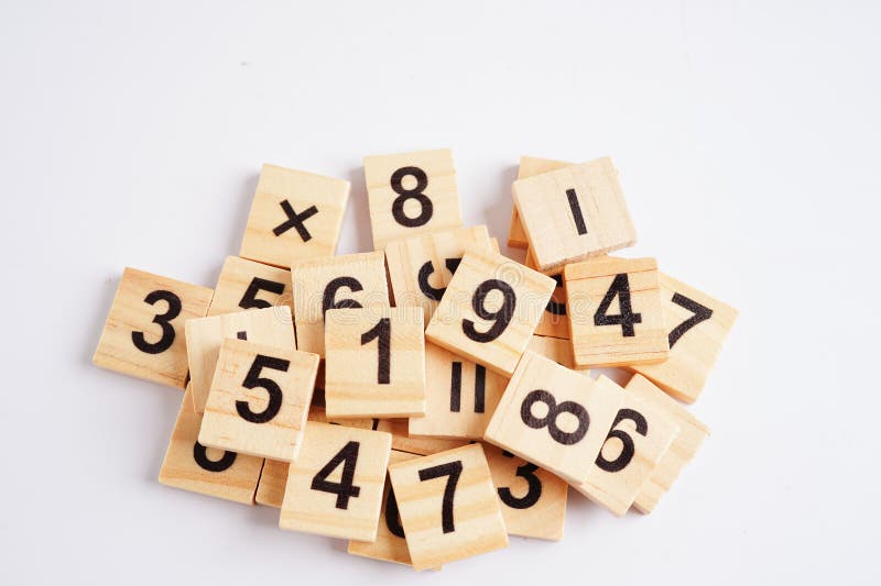 Number Wood Block Cubes for Learning Mathematic, Education Math Concept ...