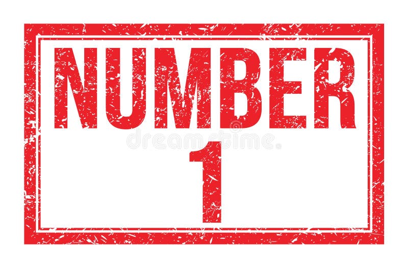 NUMBER 1, Words on Red Rectangle Stamp Sign Stock Illustration ...