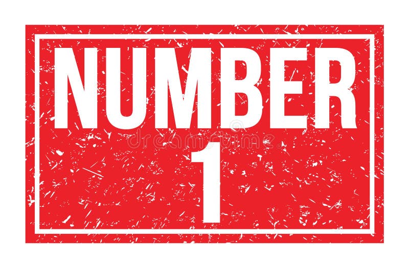 NUMBER 1, Words on Red Rectangle Stamp Sign Stock Illustration ...