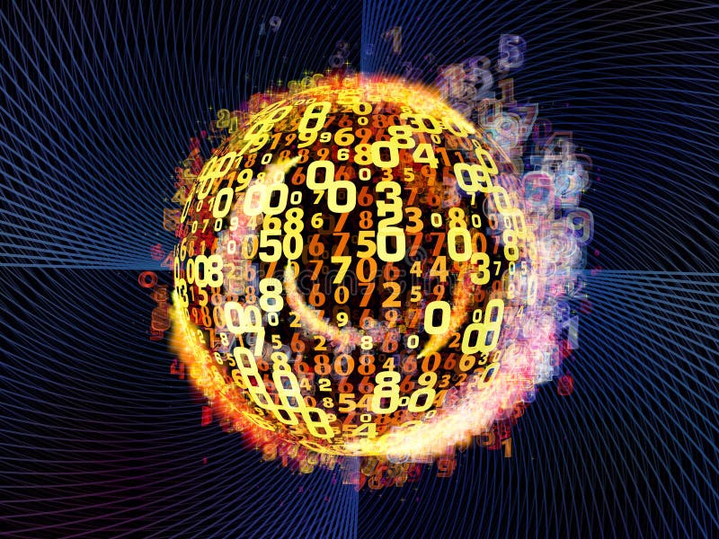 Layers of Digital Information Stock Illustration - Illustration of code ...