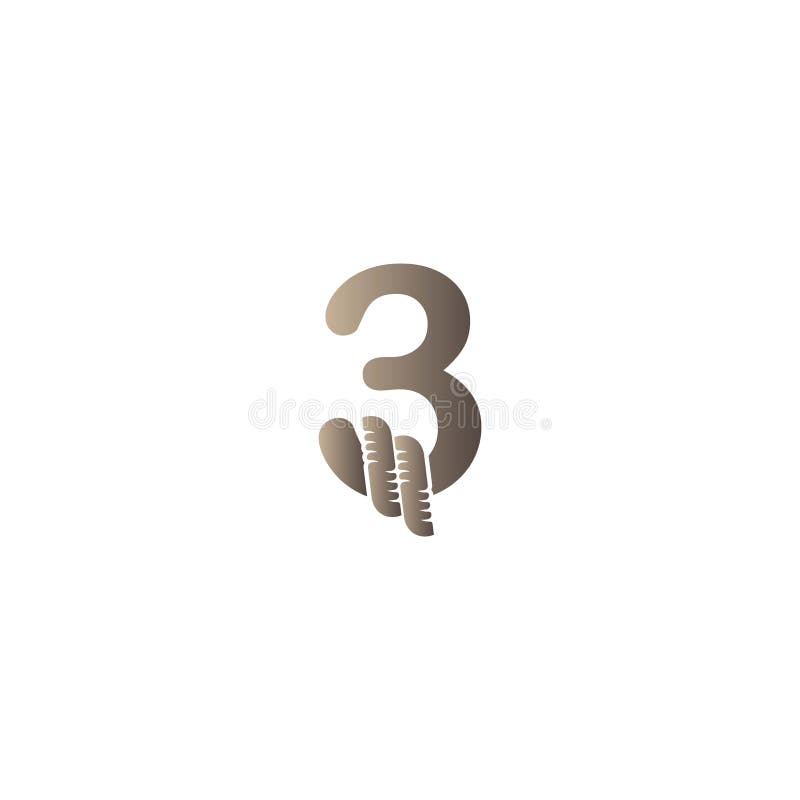 Number 3 Wrapped in Rope Icon Logo Design Illustration Stock Vector ...
