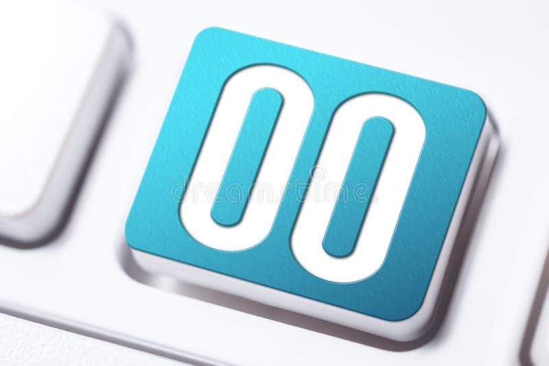 Number 00 Written on a Blue Keyboard Button Stock Image - Image of ...