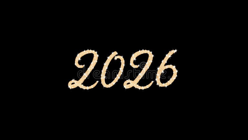 The Number 2026 is Written in a Fancy Font Stock Illustration ...