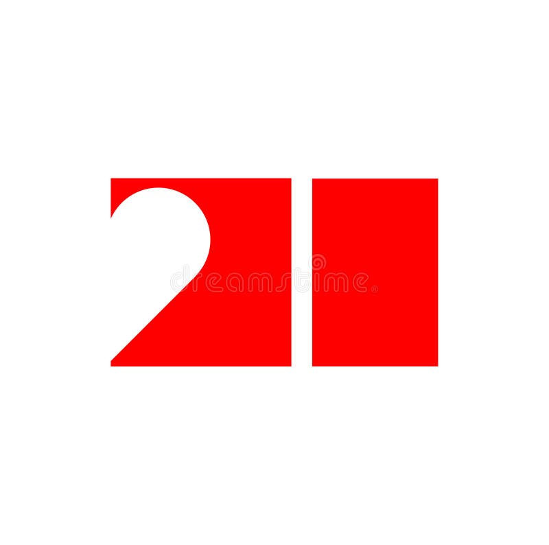 20 Number Written with Red Color Icon Stock Vector - Illustration of ...