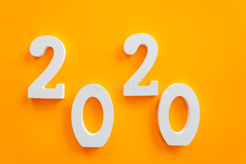 2020 Number Written in White Stock Image - Image of 2020, number: 164959031
