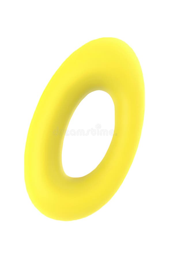 Number 0 Yellow Cartoon Font Isolated - 3d Rendering Stock Illustration ...