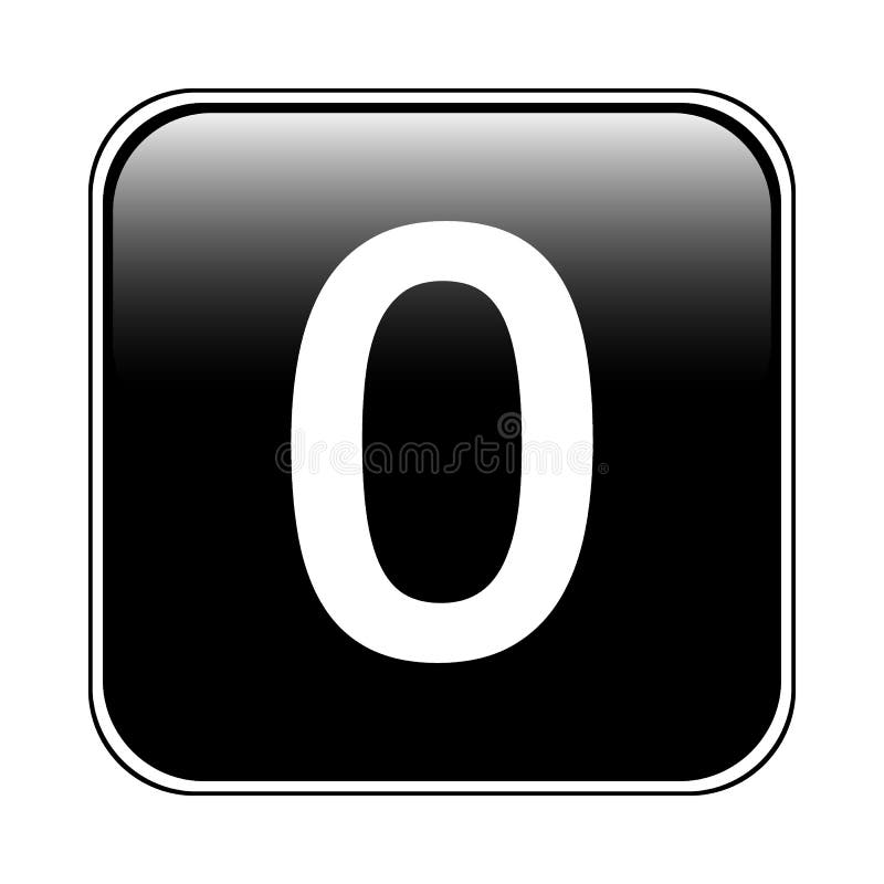 Number zero button stock illustration. Illustration of label - 205053662