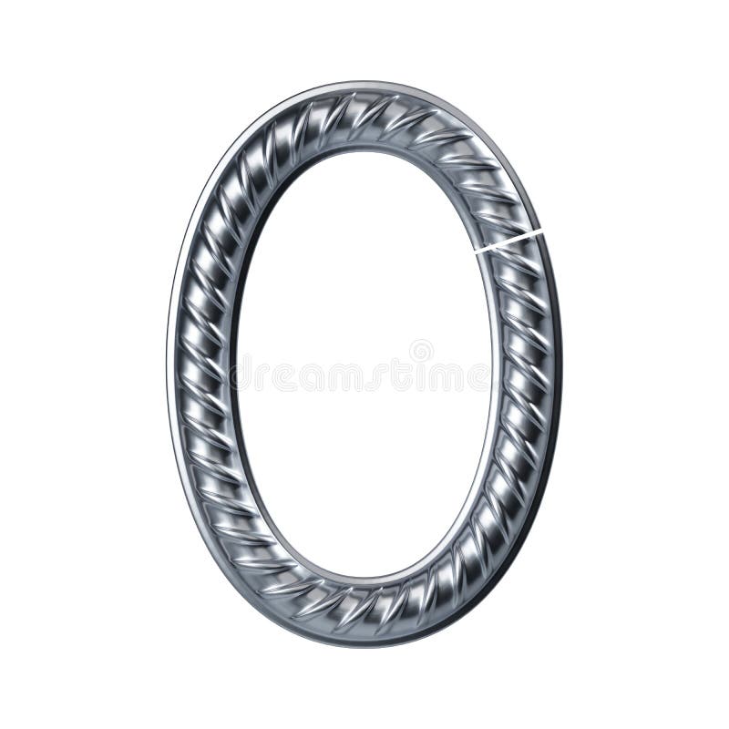 Number Zero. Font from Construction Rebar Stock Illustration ...