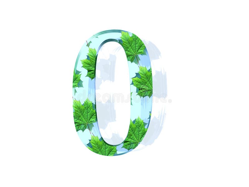 Number Zero Leaf Theme Stock Illustrations – 10 Number Zero Leaf Theme ...