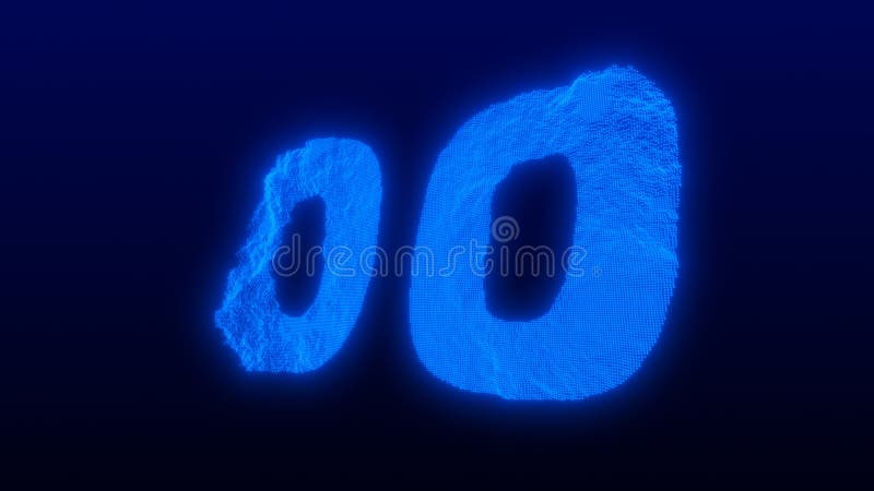 Number Zero Made of Abstract Glowing Particles Stock Image - Image of ...