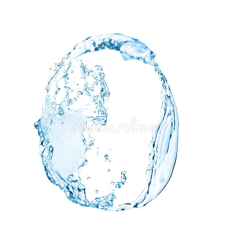Number Zero Made of Water on White Background Stock Illustration ...