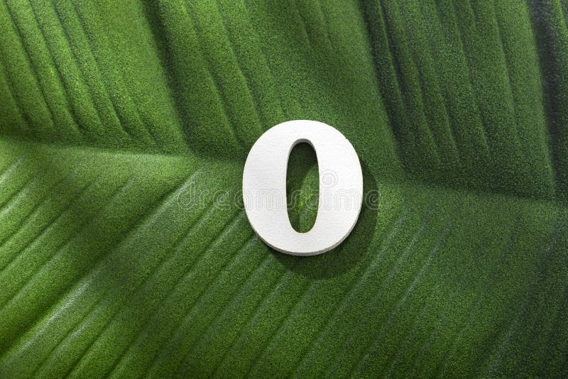 Number 0 Zero Over Forest Tropical Leaf Stock Image - Image of nature ...